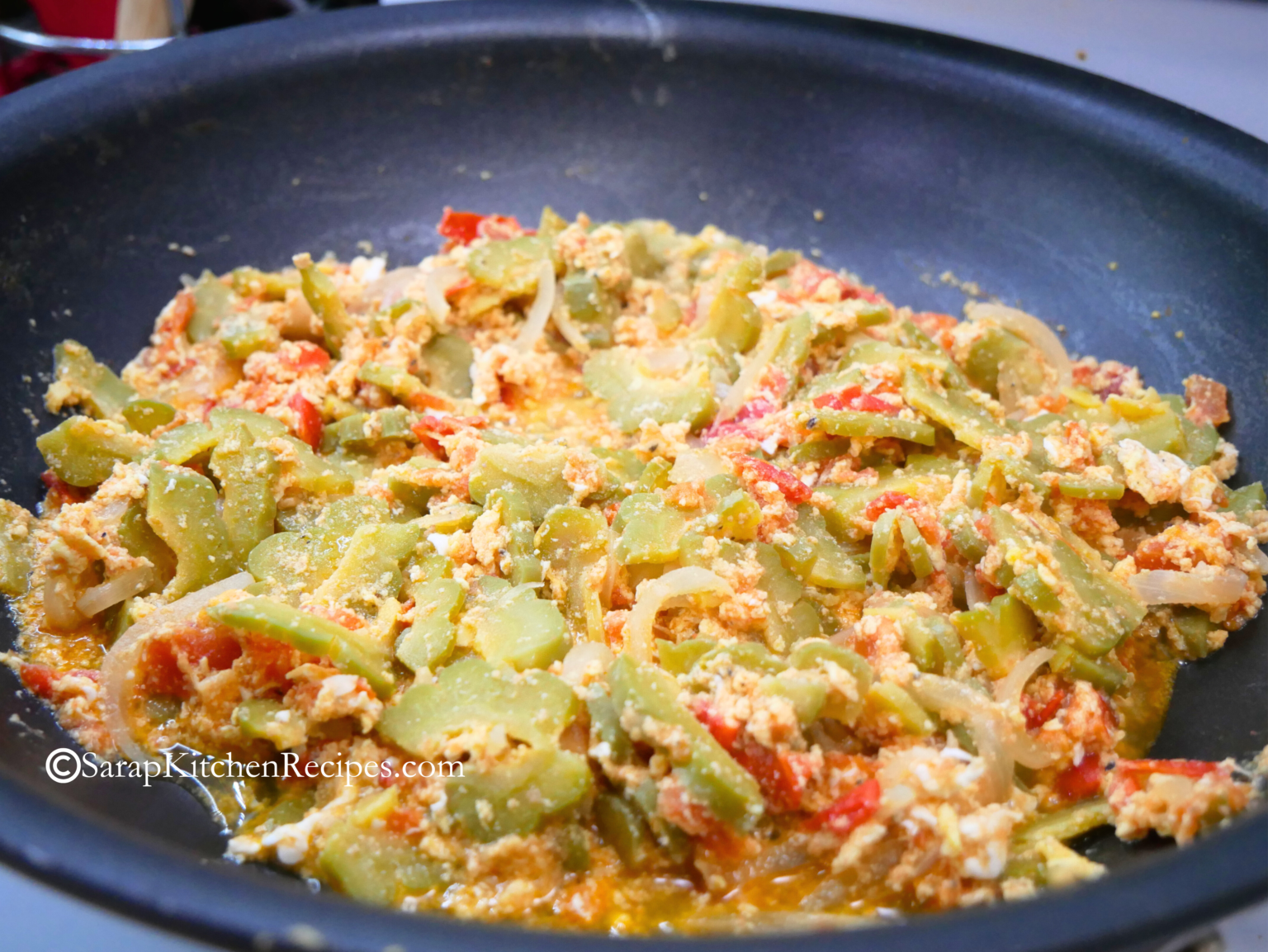 Ginisang Ampalaya with Egg (Sautéed Bitter melon)
